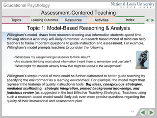 Assessment centeredteaching | PPT | Education industry | Industries