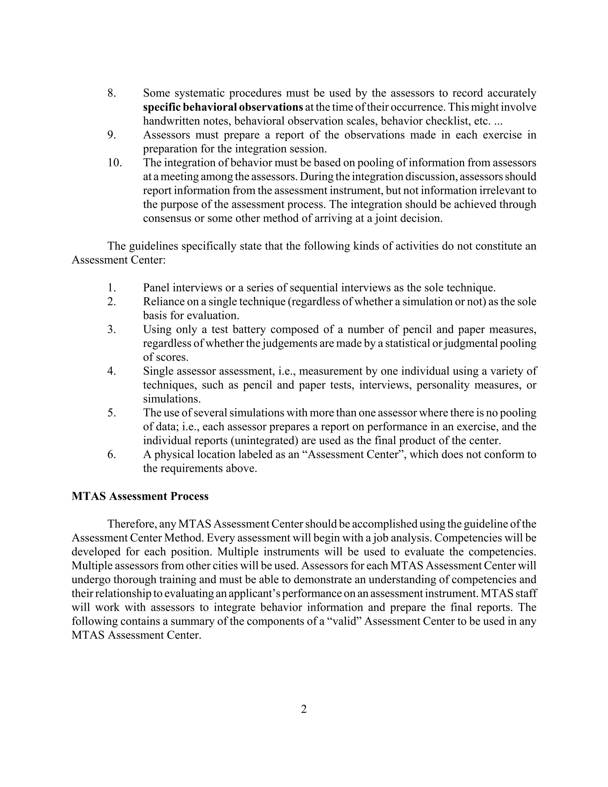 Assessment center process | PDF
