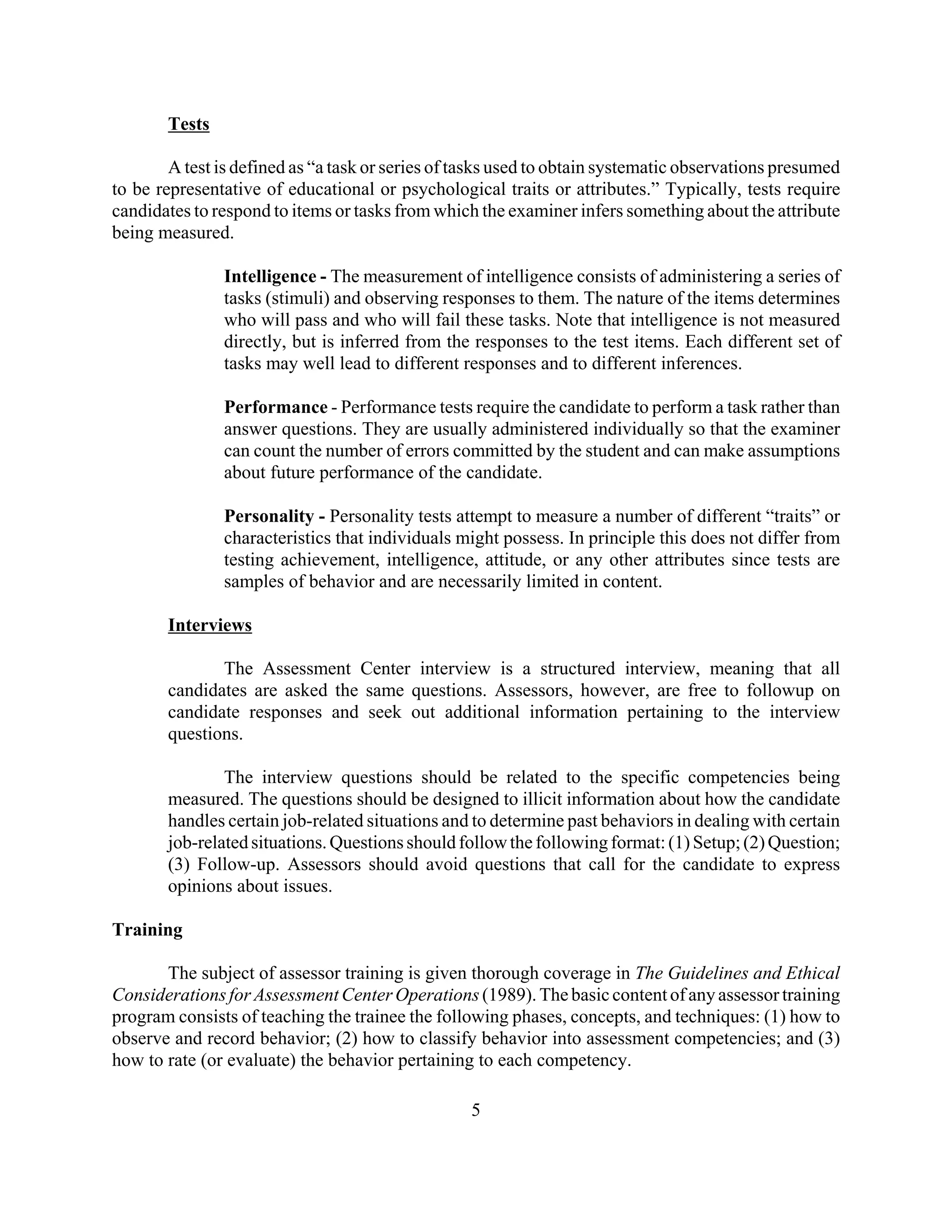Assessment center process | PDF