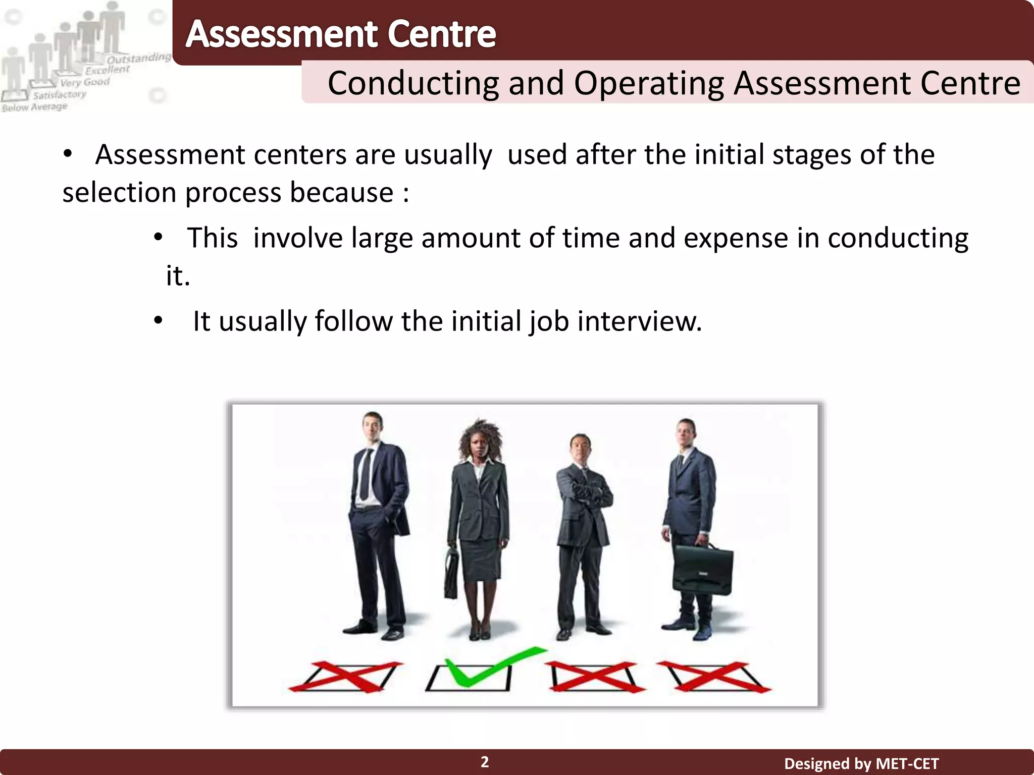 Assessment centers 1 | PPTX