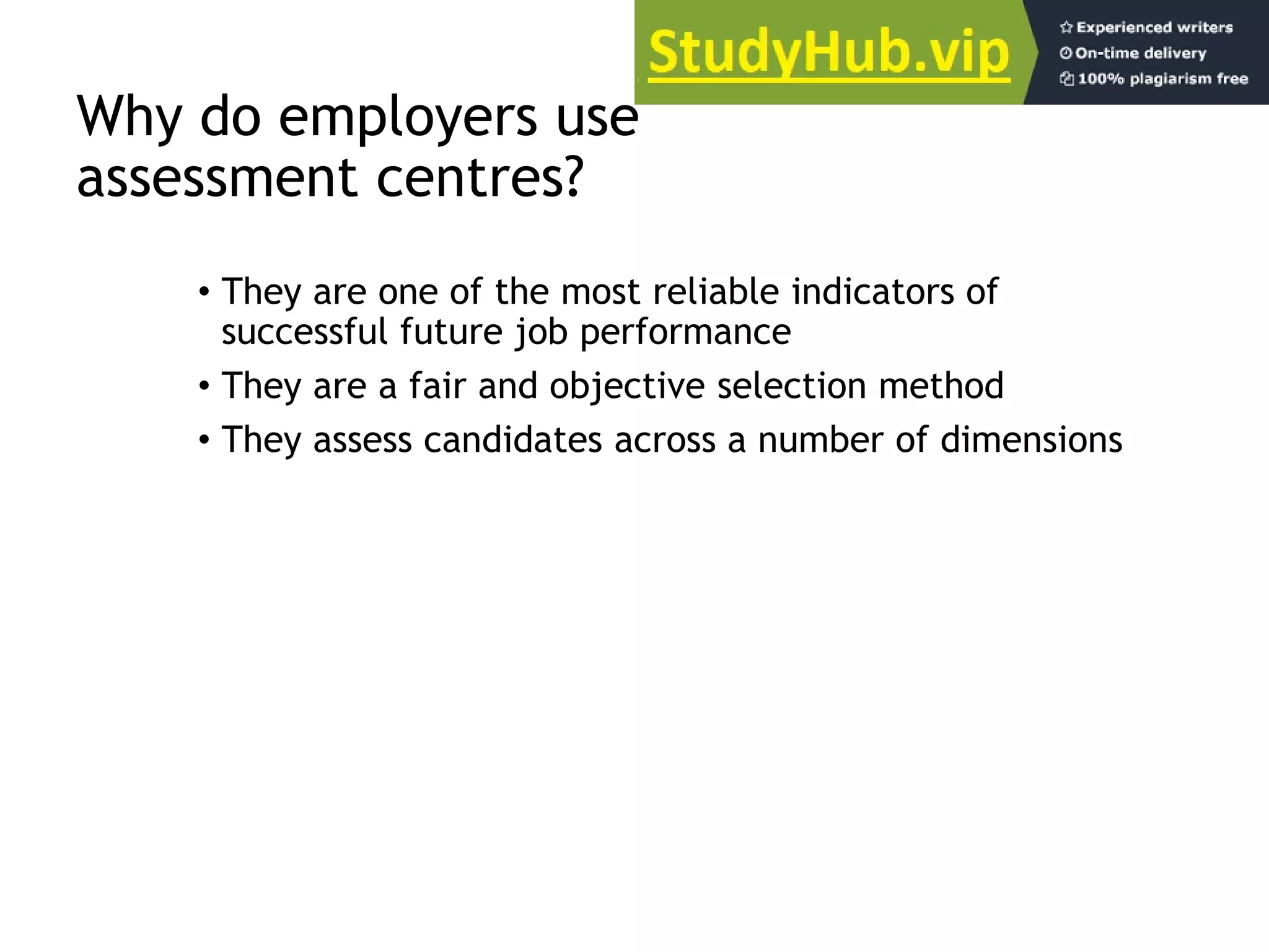 ASSESSMENT CENTRE | PDF