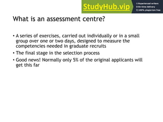 ASSESSMENT CENTRE | PDF