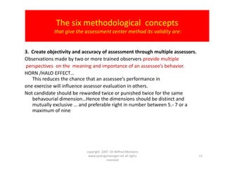 Assessment centre methodology | PDF