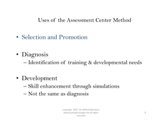 Assessment centre methodology | PDF