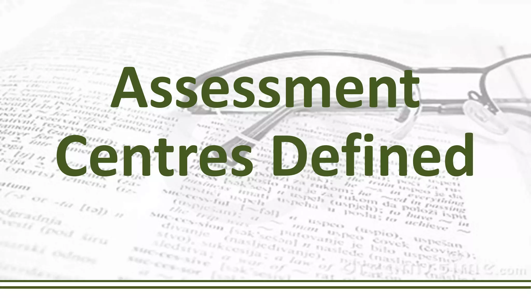 Assessment Centre Ratings | PPTX