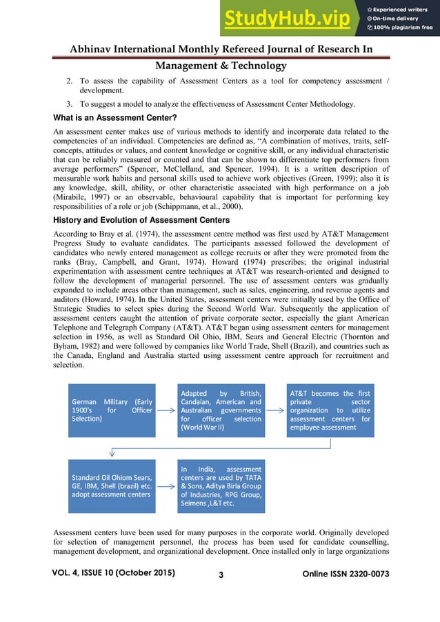 ASSESSMENT CENTRES ANEFFECTIVE TOOL FOR COMPETENCY DEVELOPMENT | PDF