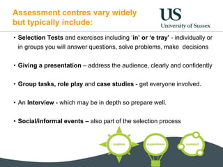 Assessment Centres information workshop | PPTX