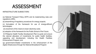 ASSESSMENT OF INFRASTRUCTURE DEVELOPMENT | PPT