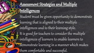 assessment of student learning in assessment in learning 1 | PPT
