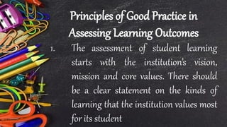 assessment of student learning in assessment in learning 1 | PPT