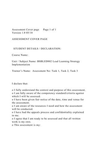 Assessment Cover page Page 1 of 1 Version 1.0 0518 .docx