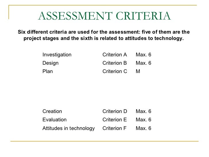 Assessment Criteria assessment-criteria