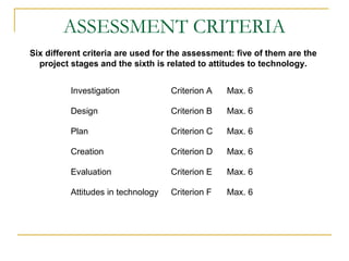 Assessment criteria | PPT