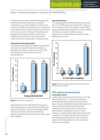 Assessment Criteria And Standards Of The Geography Dissertation In The ...