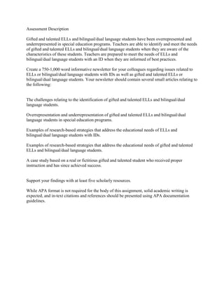 Assessment DescriptionGifted and talented ELLs and bilingual-dual lang.docx
