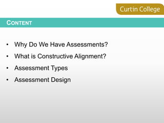 Constructive alignment and assessment design | PPTX