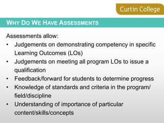Constructive alignment and assessment design | PPTX