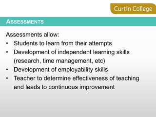 Constructive alignment and assessment design | PPTX