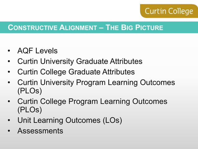 Constructive alignment and assessment design | PPTX | Educational Assessment | Education