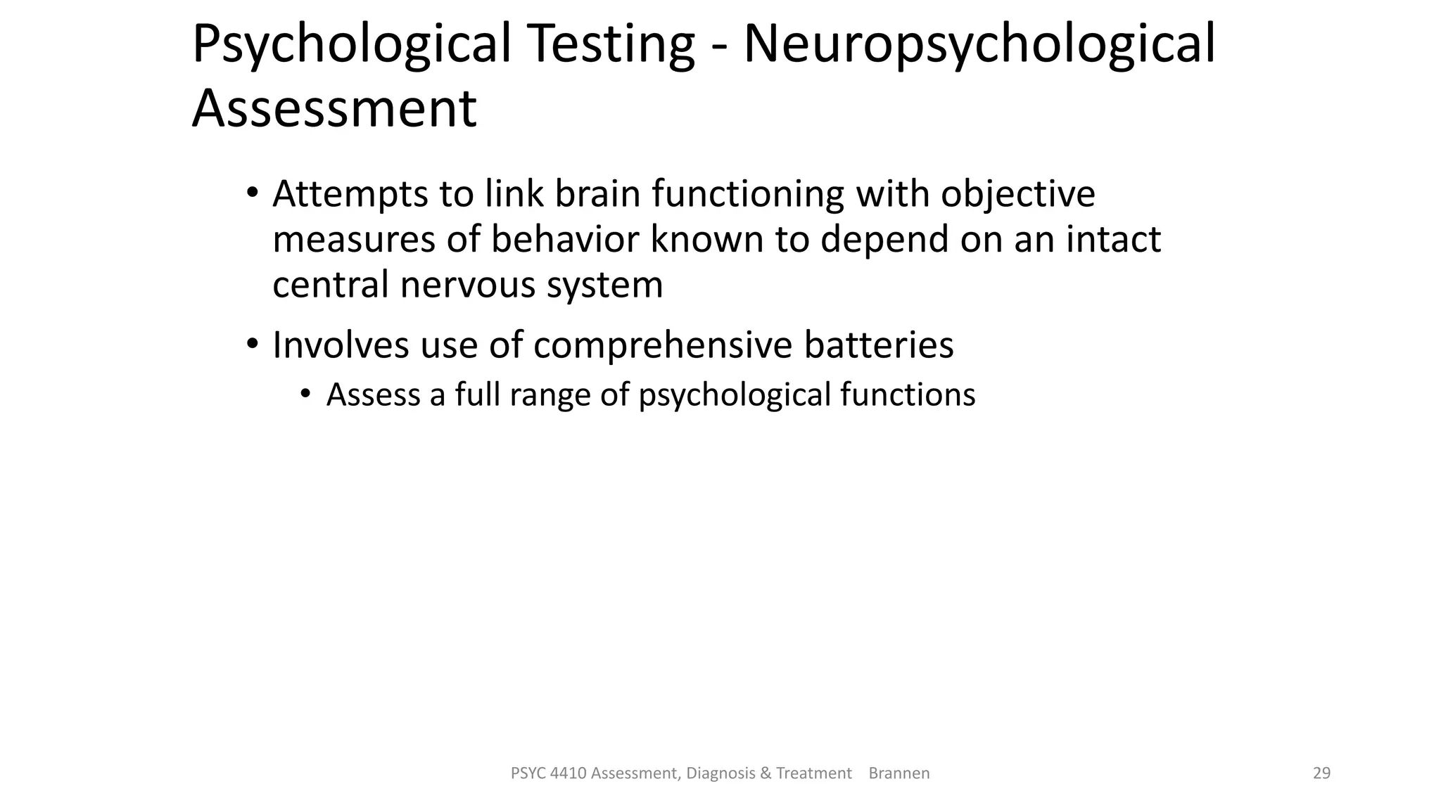 Assessment, diagnosis and treatment of childhood mental illess | PPTX