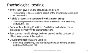 Assessment, diagnosis and treatment of childhood mental illess | PPTX