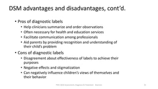 Assessment, diagnosis and treatment of childhood mental illess | PPTX