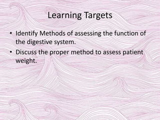 Digestive System Assessment EHS Unit 6 | PPTX