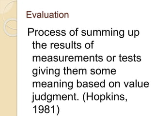 Assessment & evaluation | PPTX