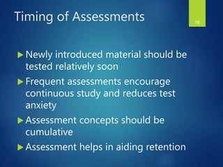 Assessment Design-Frequently Asked Questions | PPTX