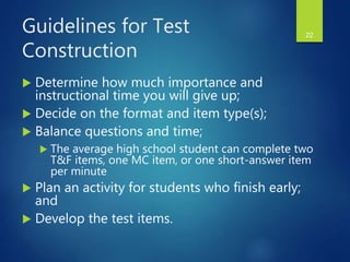 Assessment Design-Frequently Asked Questions | PPTX