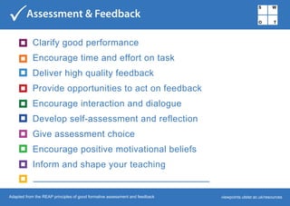Assessment & Feedback Cards | PPT
