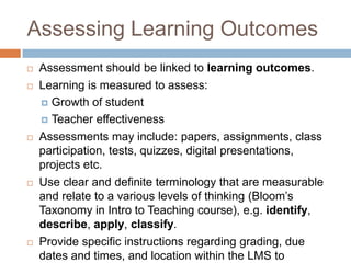 Assessment, feedback, evaluation, & grading | PPT