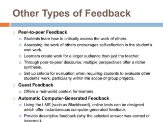 Assessment, feedback, evaluation, & grading | PPT