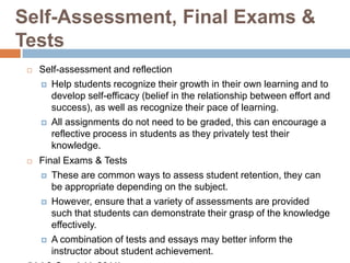 Assessment, feedback, evaluation, & grading | PPT