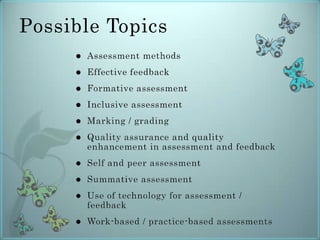 Assessment & feedback for learning module induction | PPT