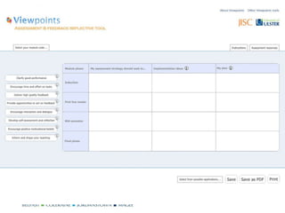 Assessment & Feedback Reflective Tool | PPT