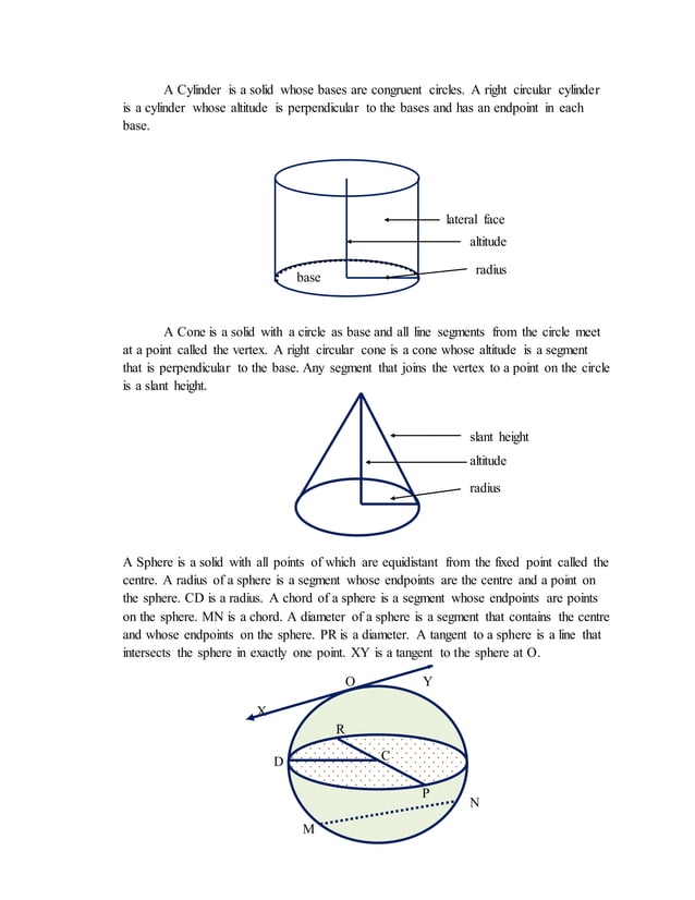 Measurement of Three Dimensional Figures _Module and test questions ...