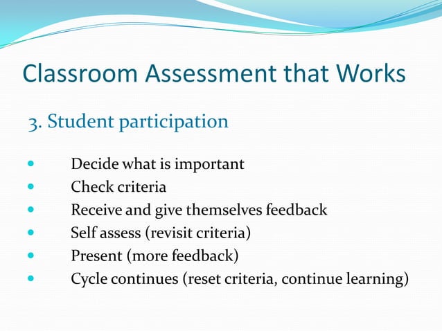 Assessment for learning | PPT