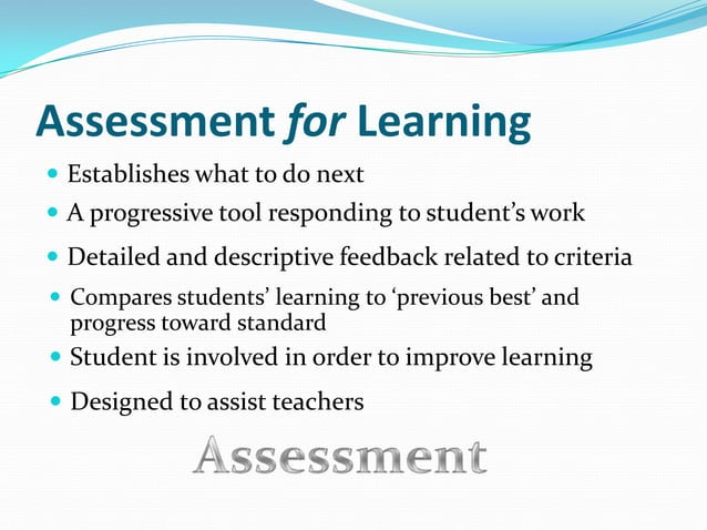 Assessment for learning | PPT