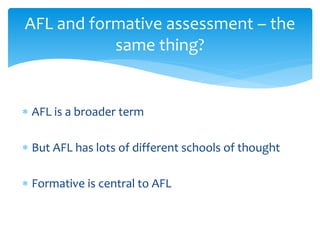 Assessment for learning | PPTX