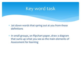 Assessment for learning | PPTX