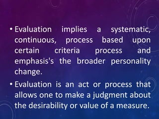 Assessment and Evaluation | PPTX