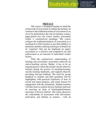 ASSESSMENT FOR LEARNING - BOOK | PDF