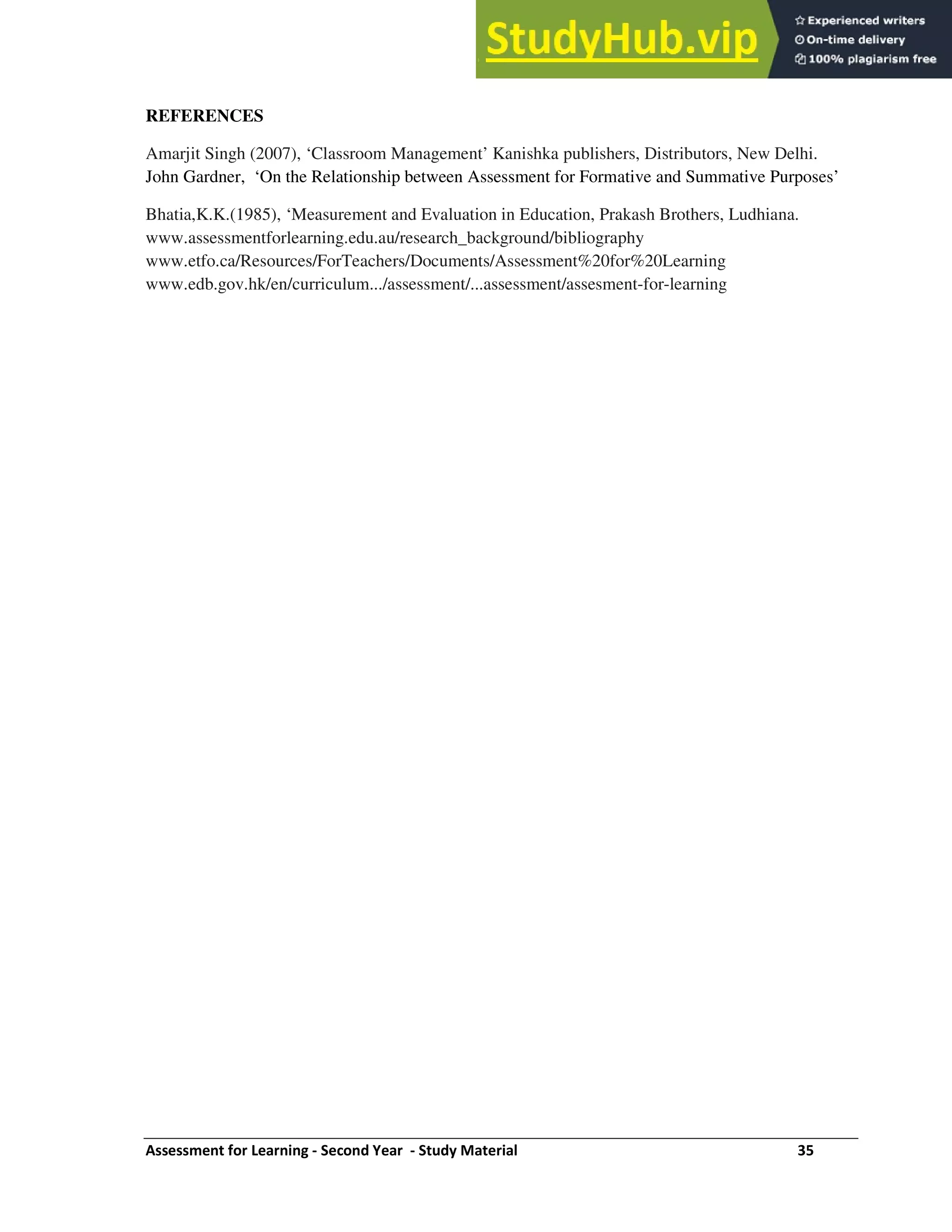 Assessment For Learning -Second Year -Study Material TAMIL NADU ...