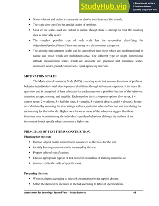 Assessment For Learning -Second Year -Study Material TAMIL NADU ...