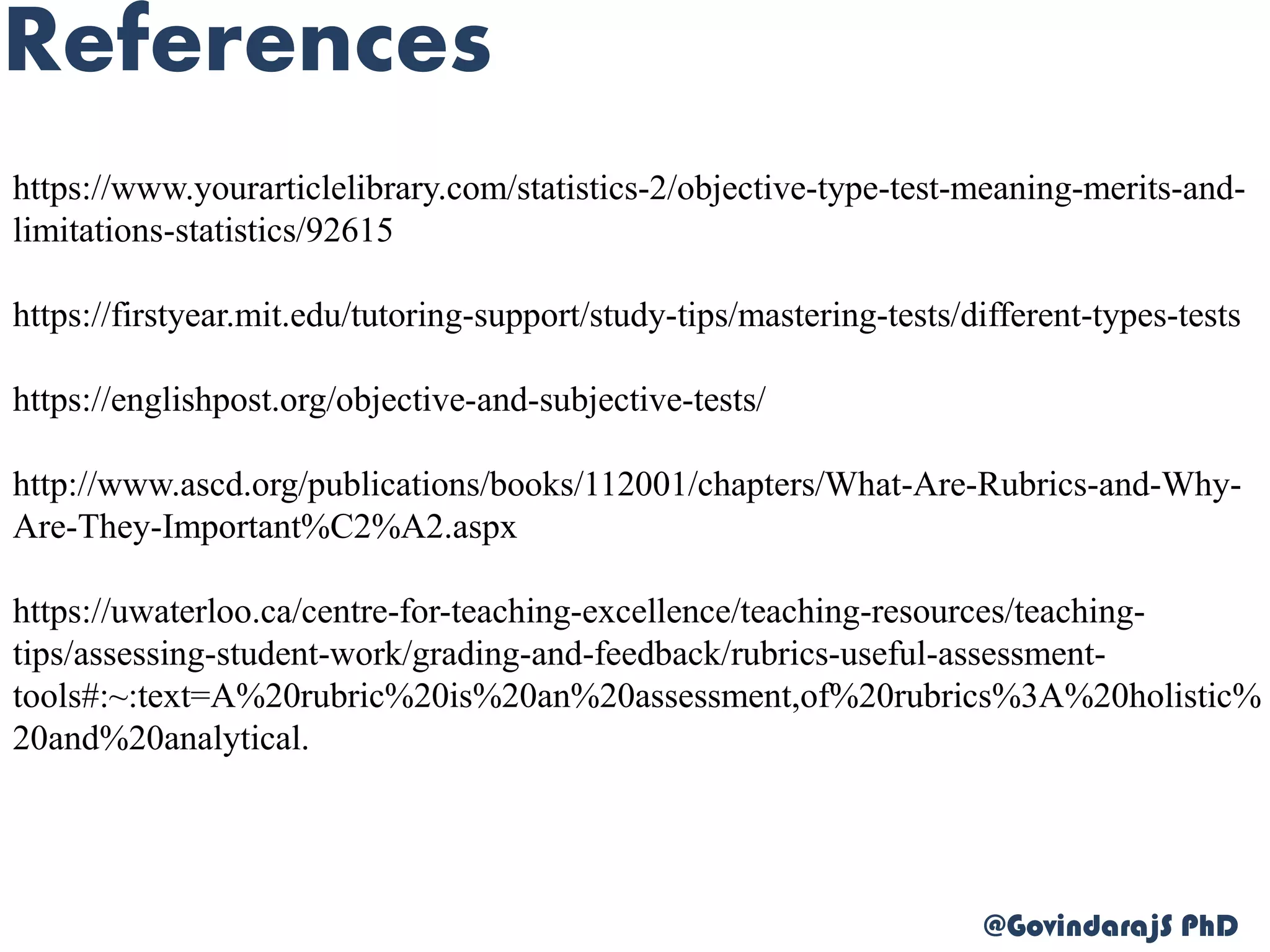 Tools and Techniques of Classroom Assessment | PDF