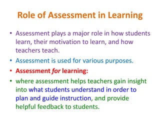 Basics of Assessment | PPTX