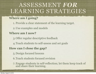 Assessment for Learning: Session 1 | PPT