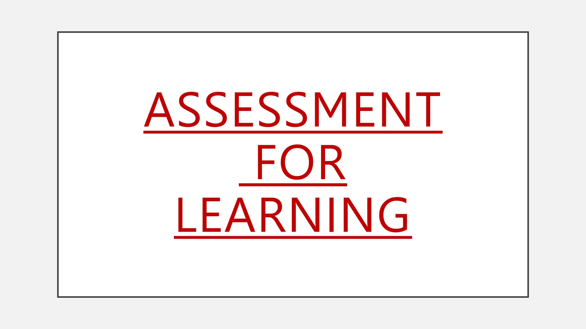 Assessment For Learning 1 Pptx