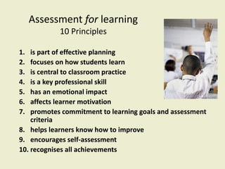 Assessment for learning and development | PPTX